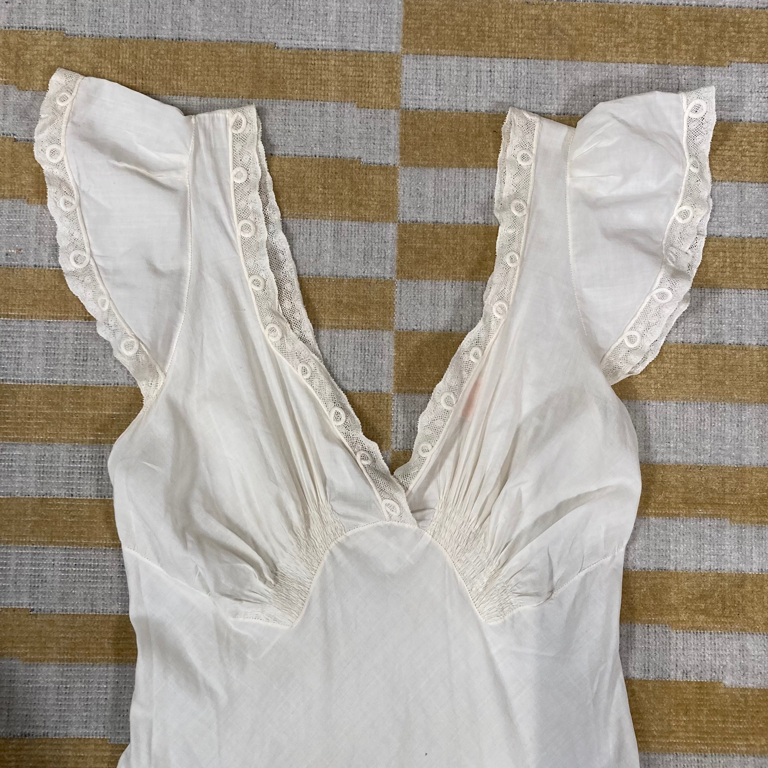 Yolande Cotton Negligee Dress | Dead Center Vintage